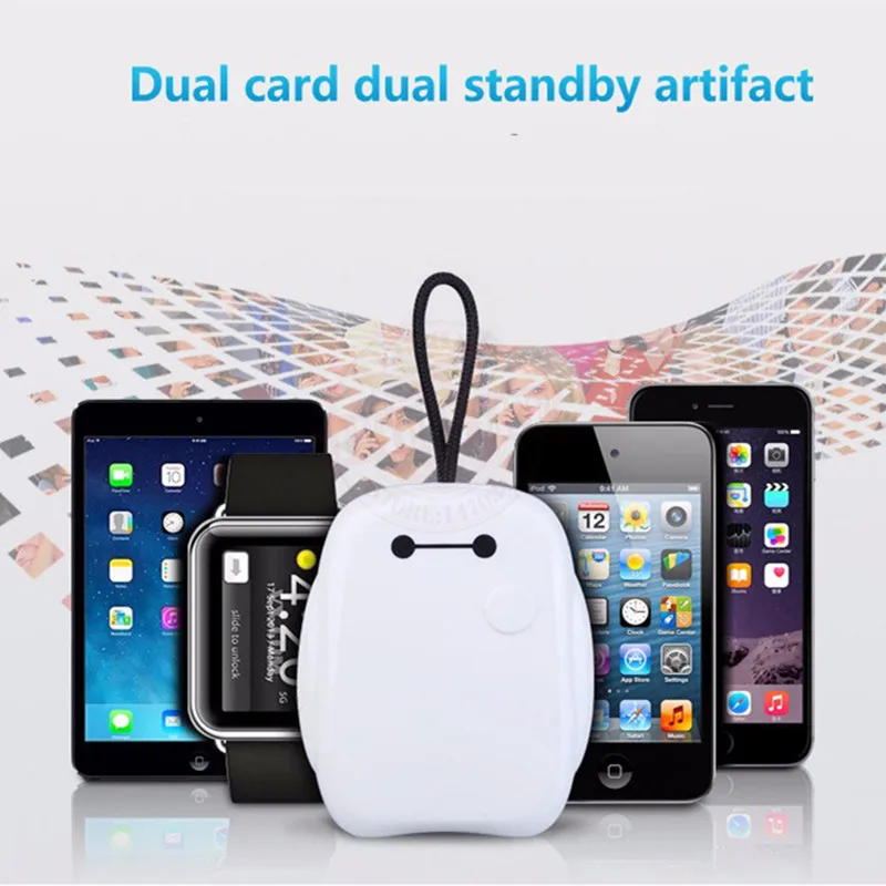 iMeaning Bluetooth Dual SIM Adapter for iPhone Portable Mate One Phone ...