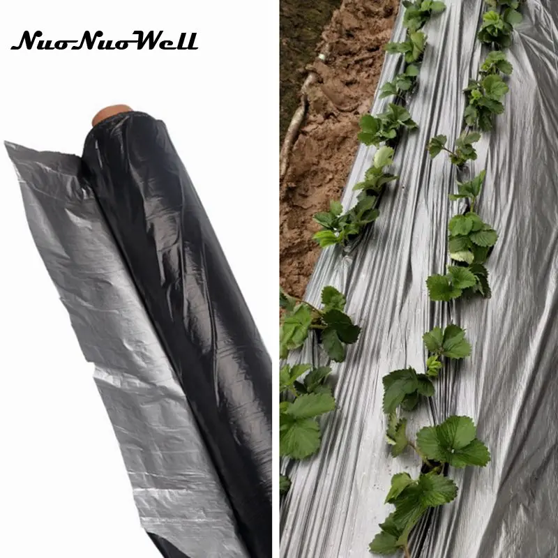 0.012mm Agriculture Silver Black Mulch Film Greenhouse Keep Warm Insect ...