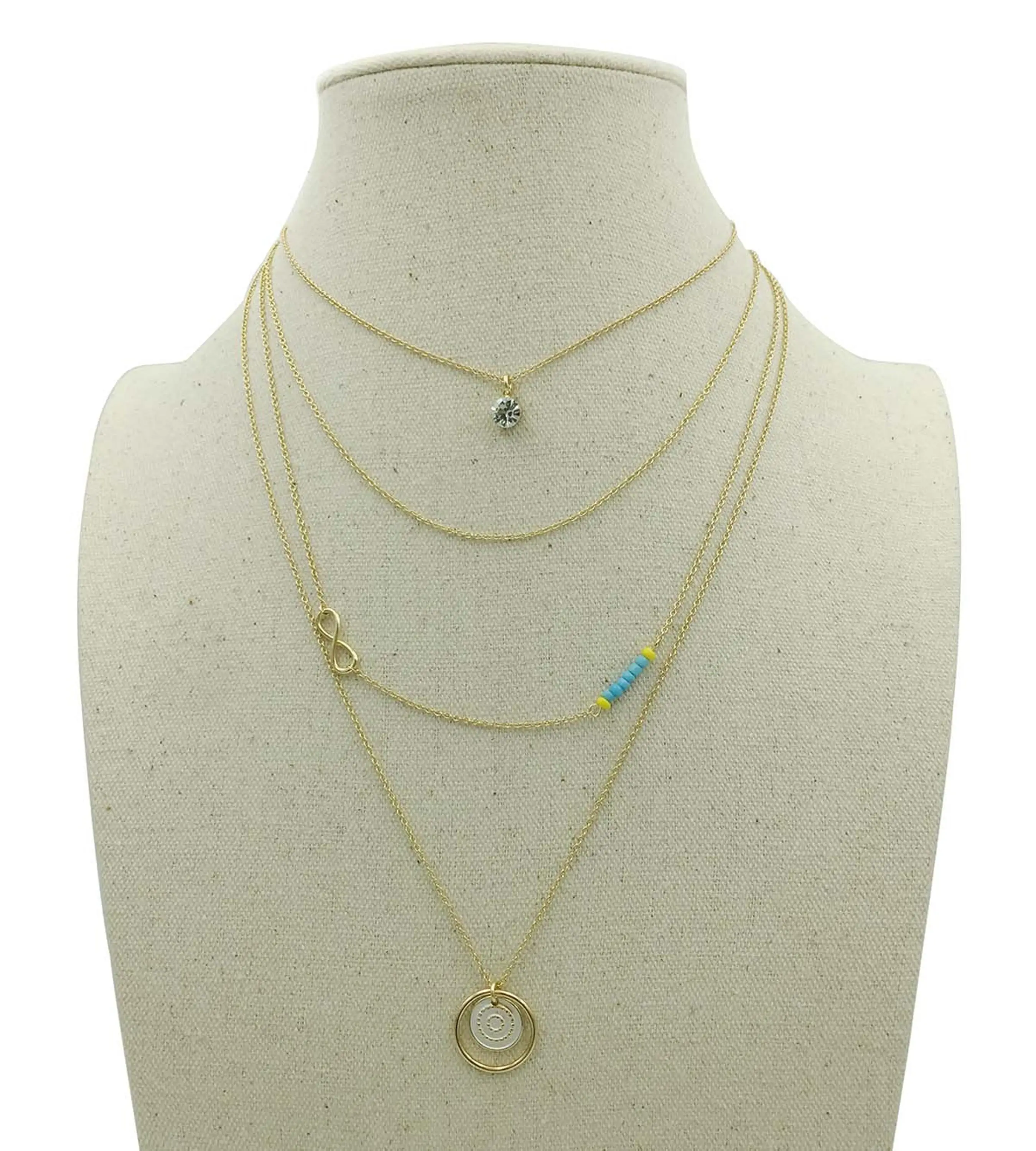 Buy Fashion Gold Color Multilayer Chain Necklaces