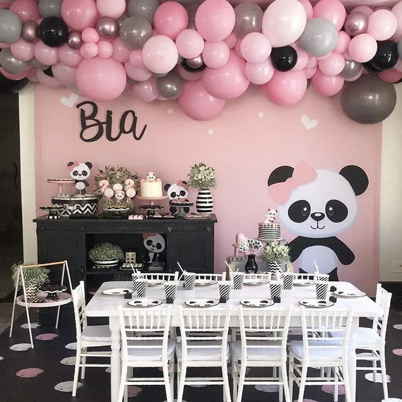 74 Pieces Panda Party Decorations, Tableware, Birthday Ba Decoration ...
