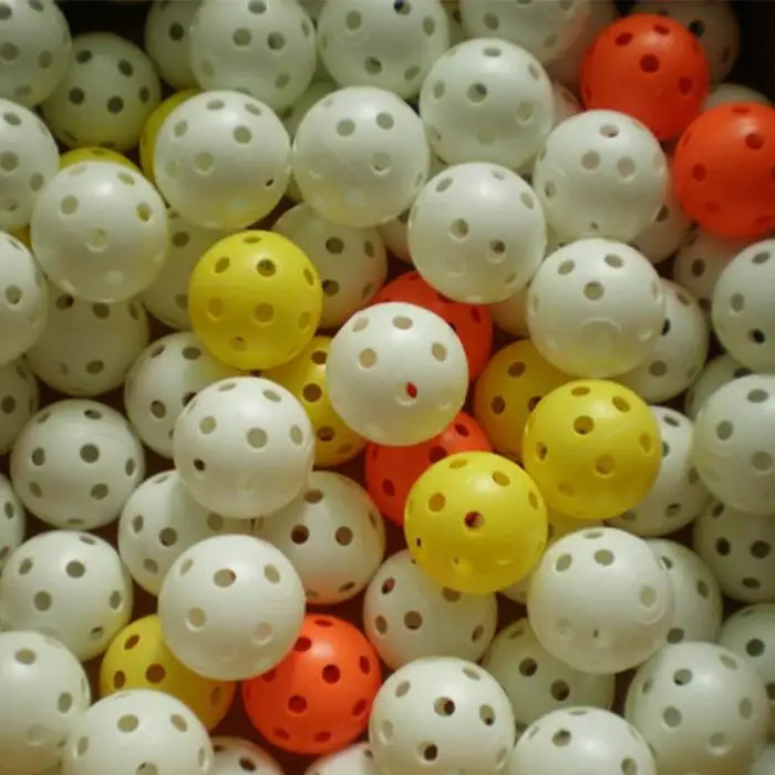 50 шт./партия, 42 мм, 26 отверстий, практический пластиковый полый мяч ...