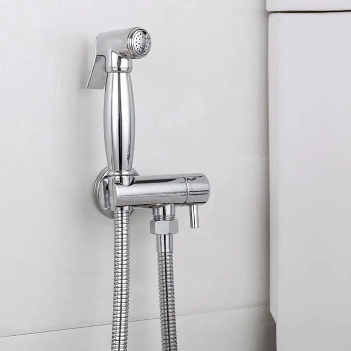 Brand Brass Chrome Handheld Bidet Spray Shower Set Toilet Shattaf ...
