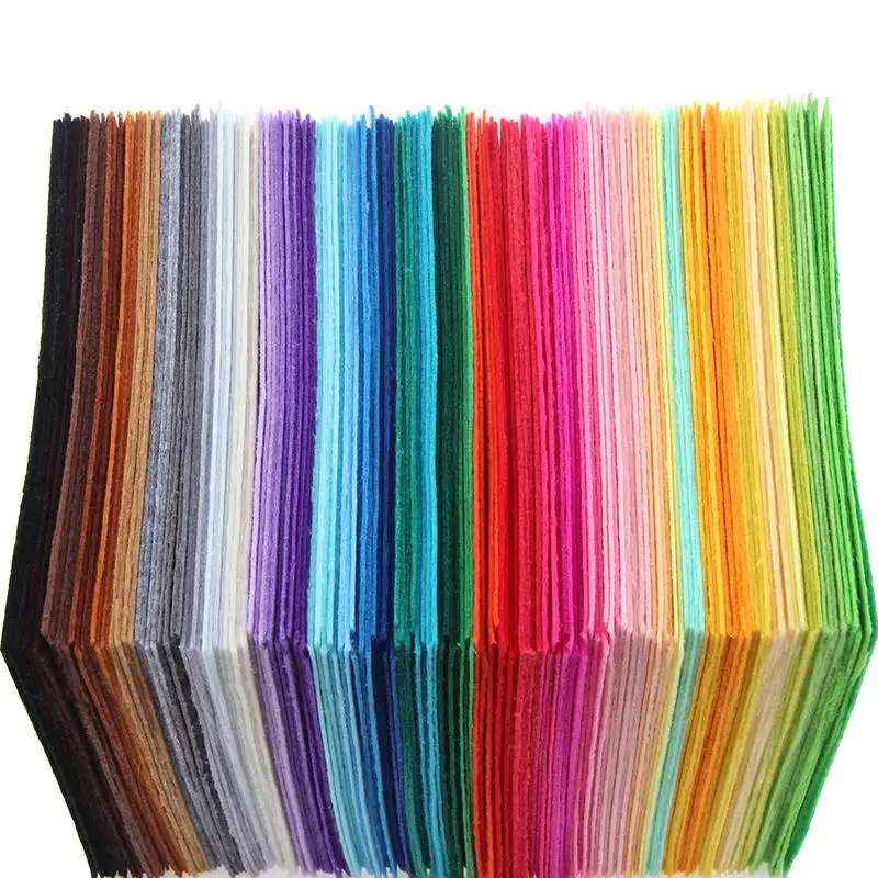 40 colors/lot 30CMX30CM Felt Fabric,Polyester,Non woven Felt,1 MM Thick ...