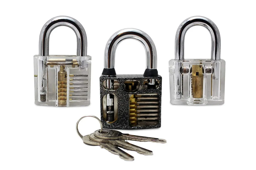 Professional Practice Padlocks Metal Cutaway Lock +Transparent Padlock ...