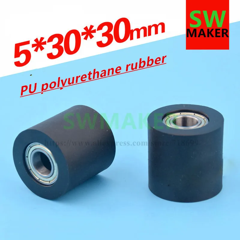 PU-soft-polyurethane-guide-roller-30mm-3cm-diameter-flat-wheel-roller ...