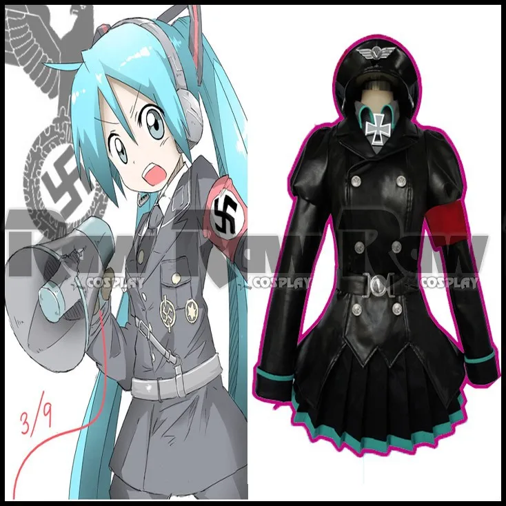 2015 Hatsune Miku military uniform cosplay costumes vocaloid women ...