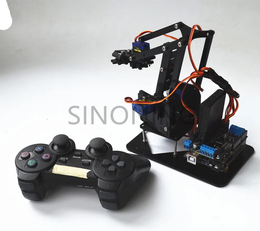 2.4G Remote Control Robot Arm Acrylic 4dof arduino PS2 SNAR10 ...