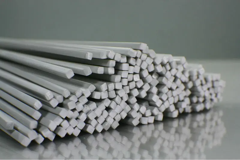 20pcs solid pipe bar, model ABS plastic square tube, square bar 2.0mm*2 ...