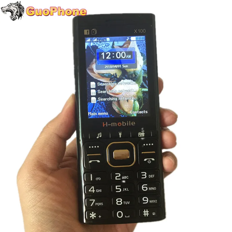 H Mobile X100 Mobile Phone 2.8" Three SIM Card Bluetooth Flashlight MP3 ...