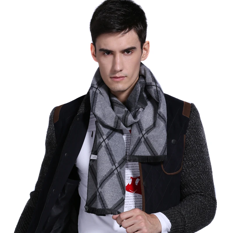 2013 Men winter&Autumn grid business neck scarf male plaid warm scarves ...