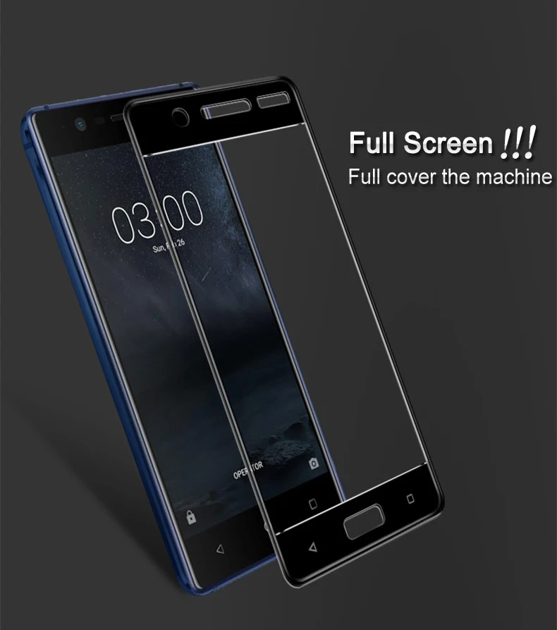 For Nokia 5 Tempered Glass 9h 3d Full Cover Front Explosion Proof