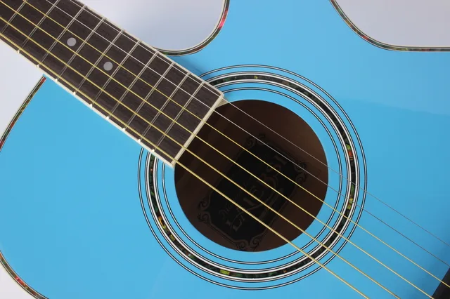 Baby Blue Acoustic Guitar