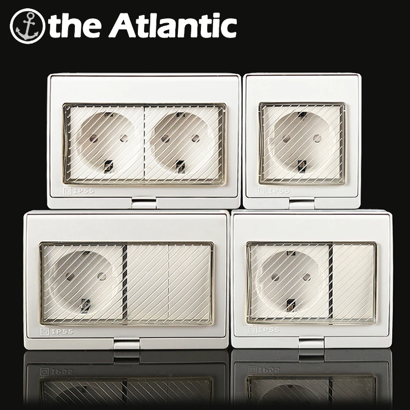 IP55 Waterproof Dust proof Outdoor External Wall Power Socket Outlet ...