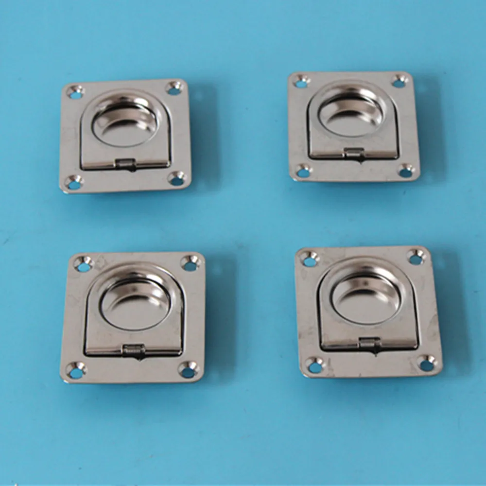 4pcs Satinless Steel Spring Pull Flush Lift Handle Boat Caravan Lift ...