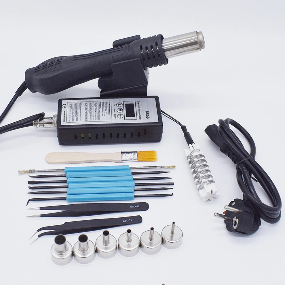 Hot Air Gun 8858 SMD Rework Desoldering Station Hot Air Blower Welding ...