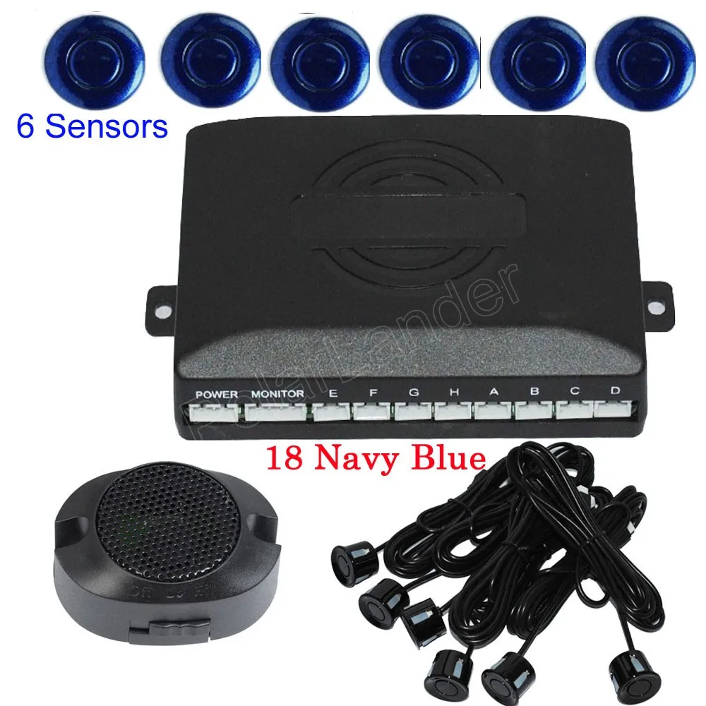 high quality sound Alert Car auto Parking Radar System Kit 6 Sensors ...