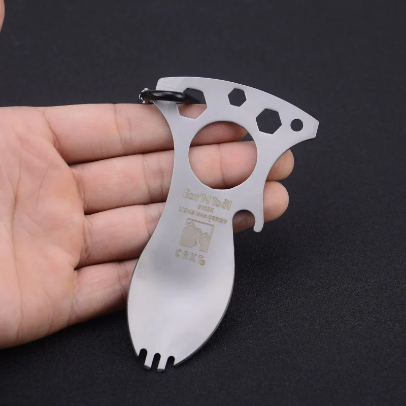 Outdoor Multifunctional Travel kits Fork Spoon 3 Hex Heads Bottle ...