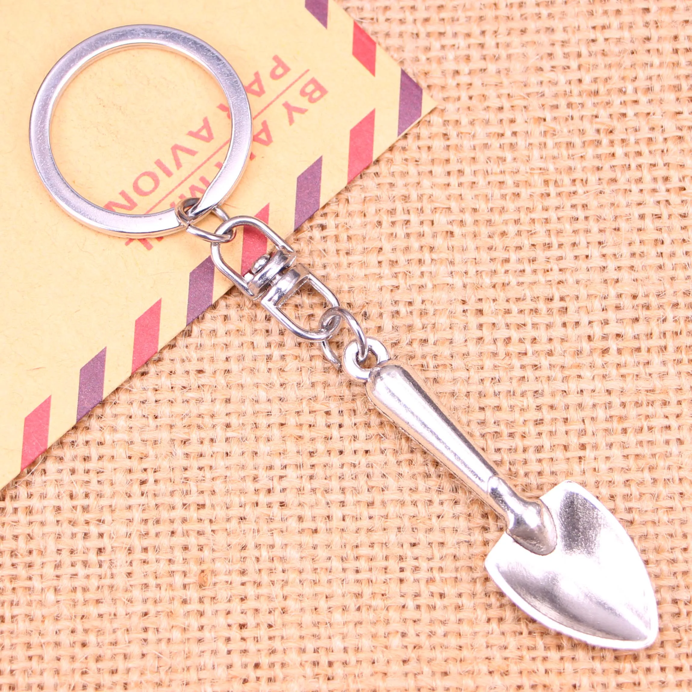 20pcs-New-Fashion-Keychain-51-mm-shovel-spade-trowel-gardening-Pendants ...