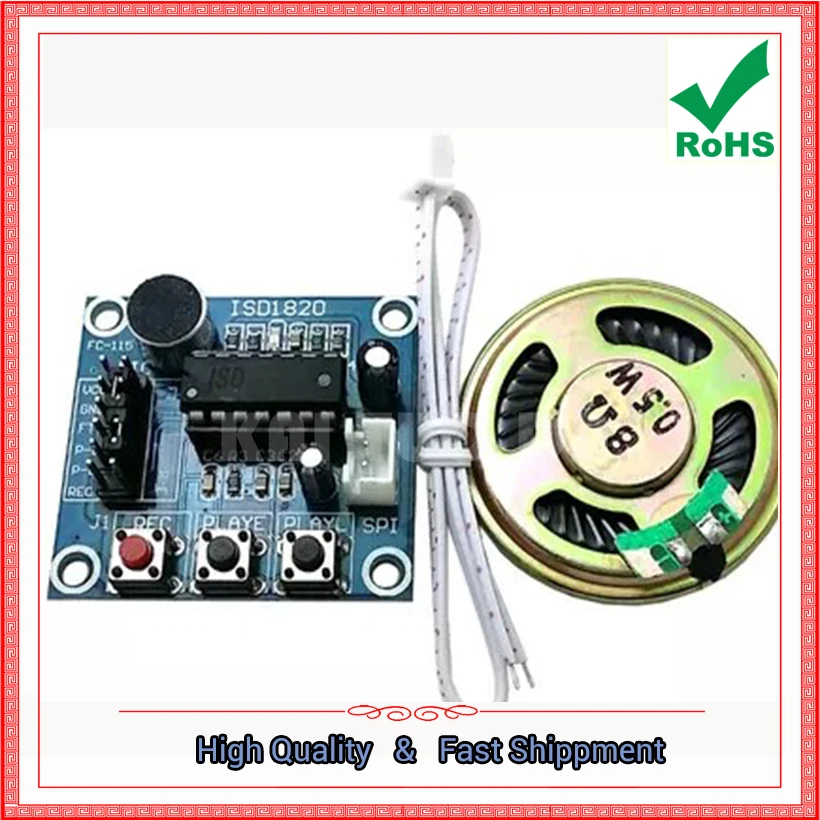 ISD1820 recording voice module recording and playback module with a ...