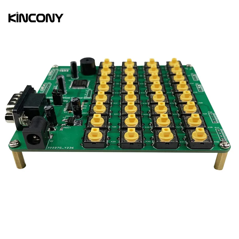 KINCONY 32 Buttons Manual Control RS232 Keyboard Random Key Color with ...