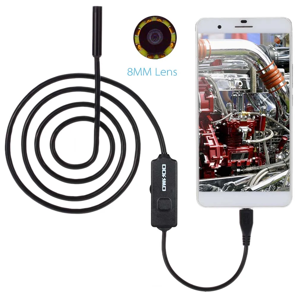 OWSOO 8 мм 2MP USB эндоскоп 1/2/3/5 м кабель Android Мини ...