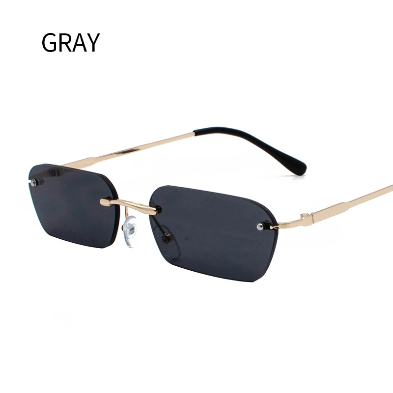 SIMPRECT Square Sunglasses Women 2020 Small Rimless ...