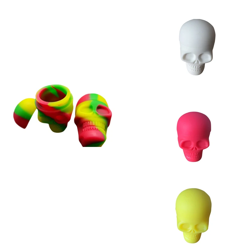 15 Ml Large Hash Oil Storage Silicone Container Skull Shaped Silicone ...