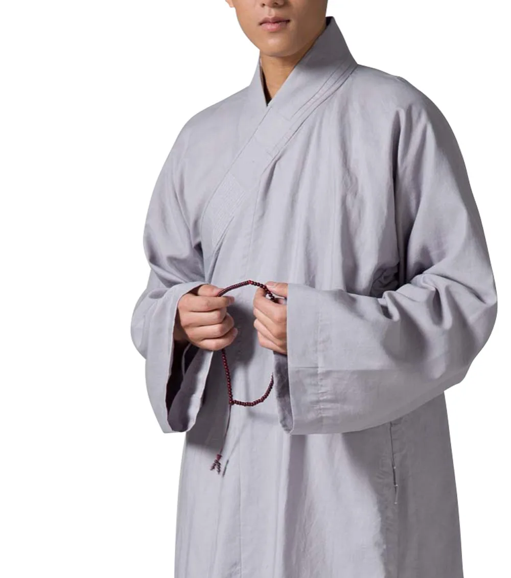 ZanYing Buddhist Monk Robe Meditation Religion Gown Linen Flax ZYS30