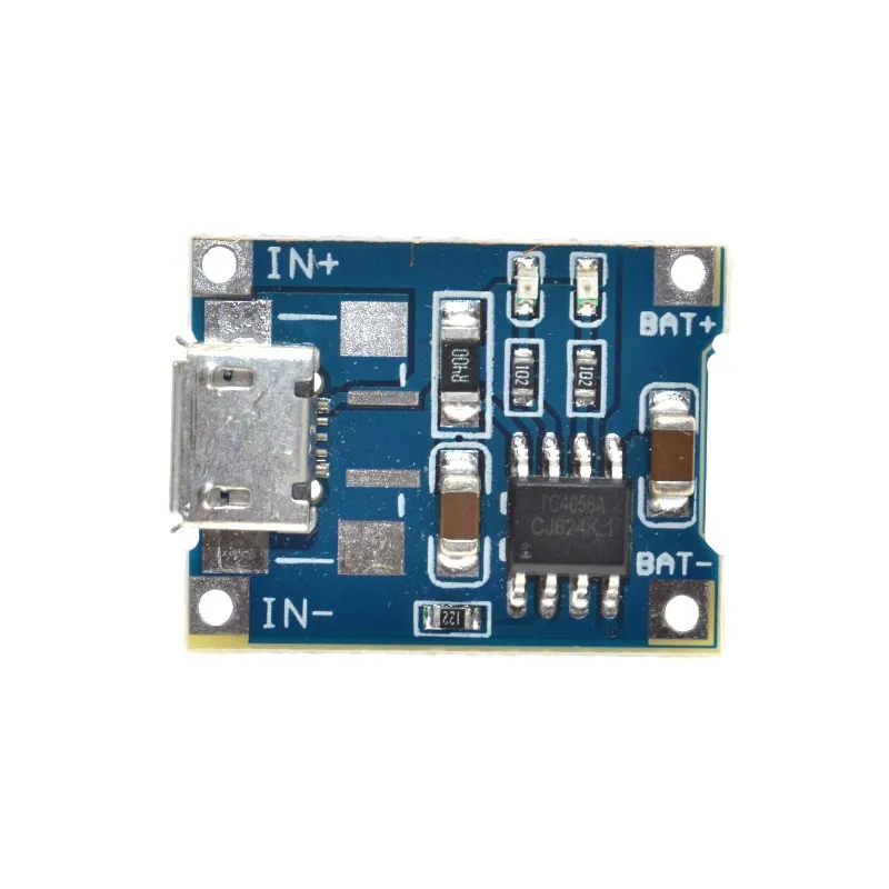 TP4056 1A lithium charging module - 4.2V full charge.