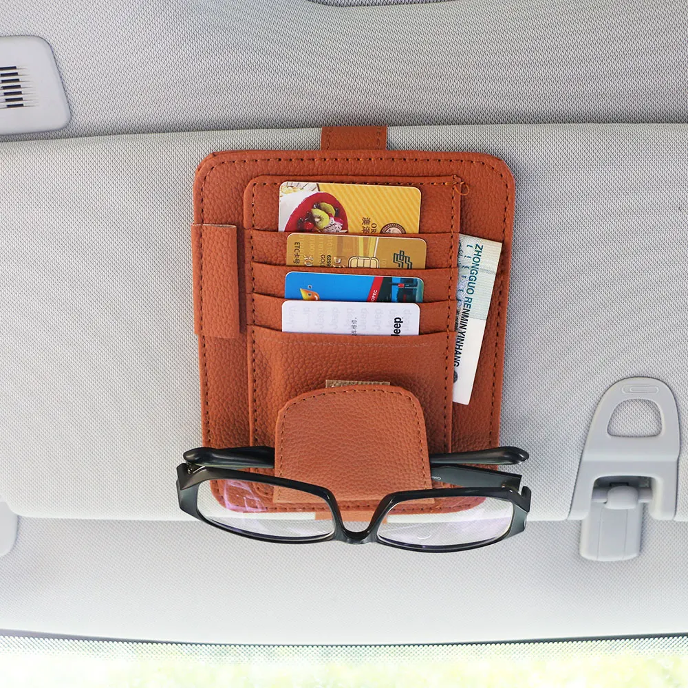 Color My Life Car Sun Visor Card Holder Oxford cloth Car Storage Card ...