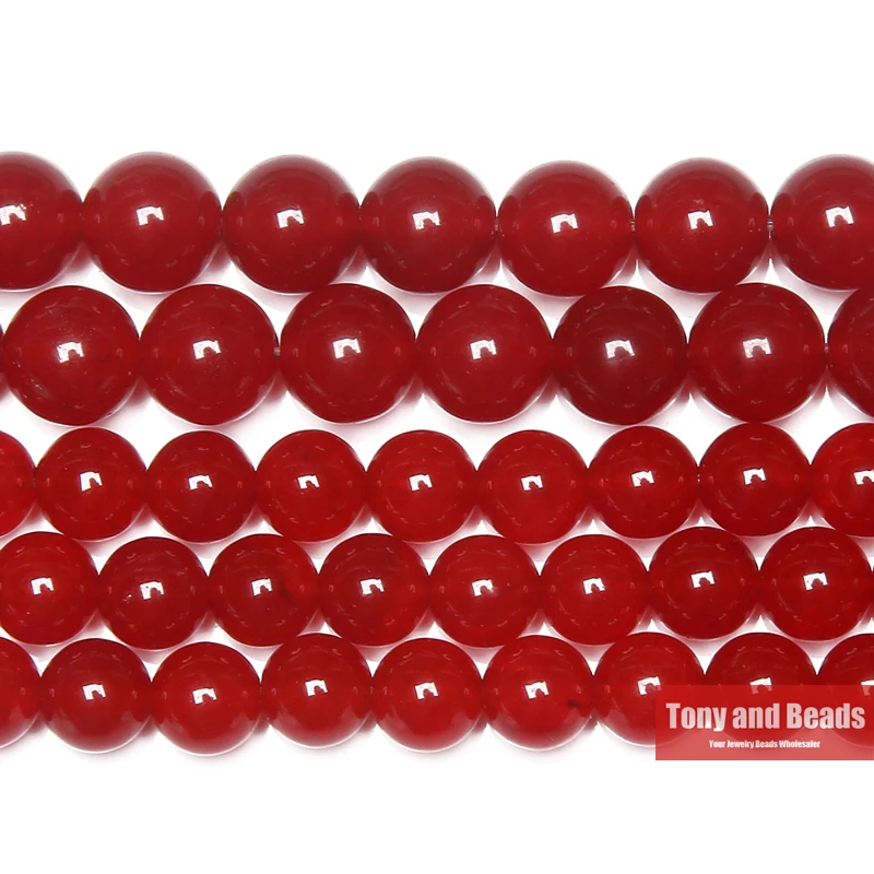 Pierre-naturelle-rouge-calc-doine-Jade-perles-en-vrac-6-8-10-MM-taille ...
