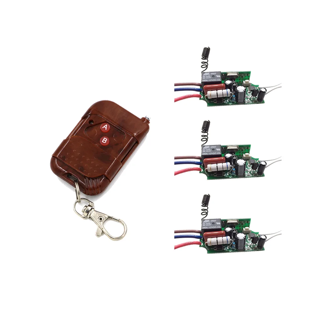 Simple And Practical AC220V Wireless Remote Control Switch With Manual Button 3pcs Receiver 