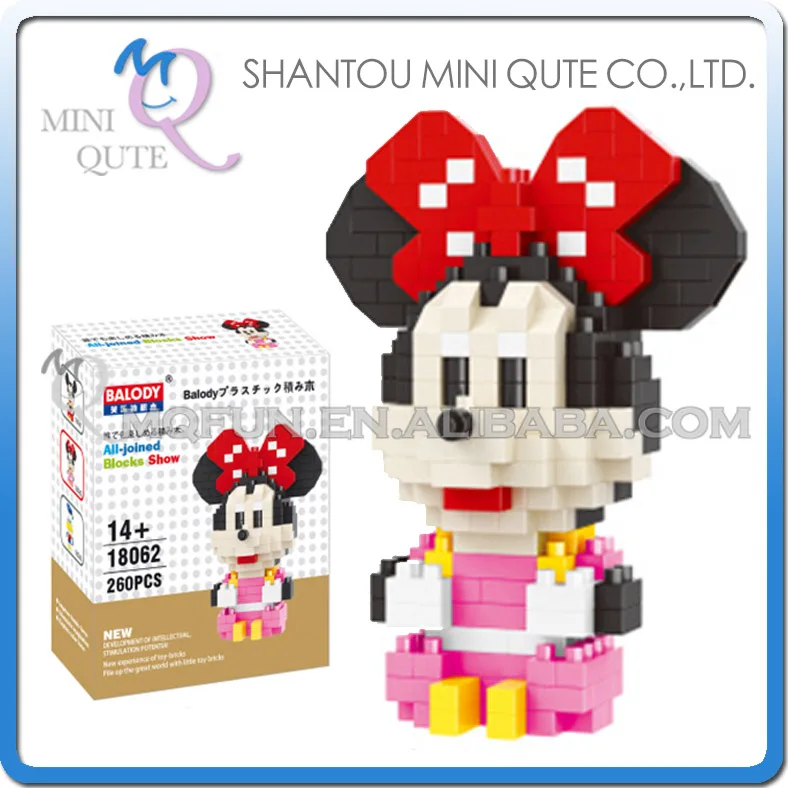 BALODY cartoon mini Block Sitting Mickey Minnie Mouse Donald duck Daisy ...