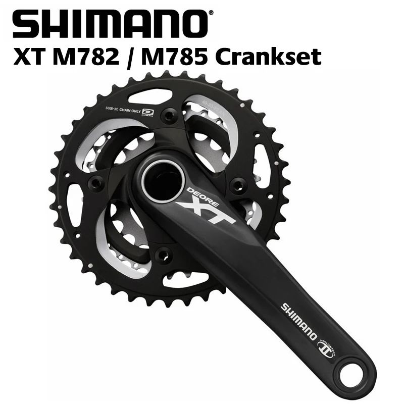 Shimano deore xt fc m780/m782/m785 pedaleira 3x10/2x10 velocidade 170mm / 175mm preto|shimano ...