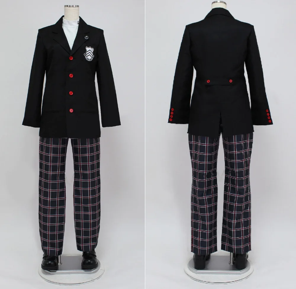 P5 Persona 5 Kurusu Akira Joker Anime Costume Cosplay School Uniform ...