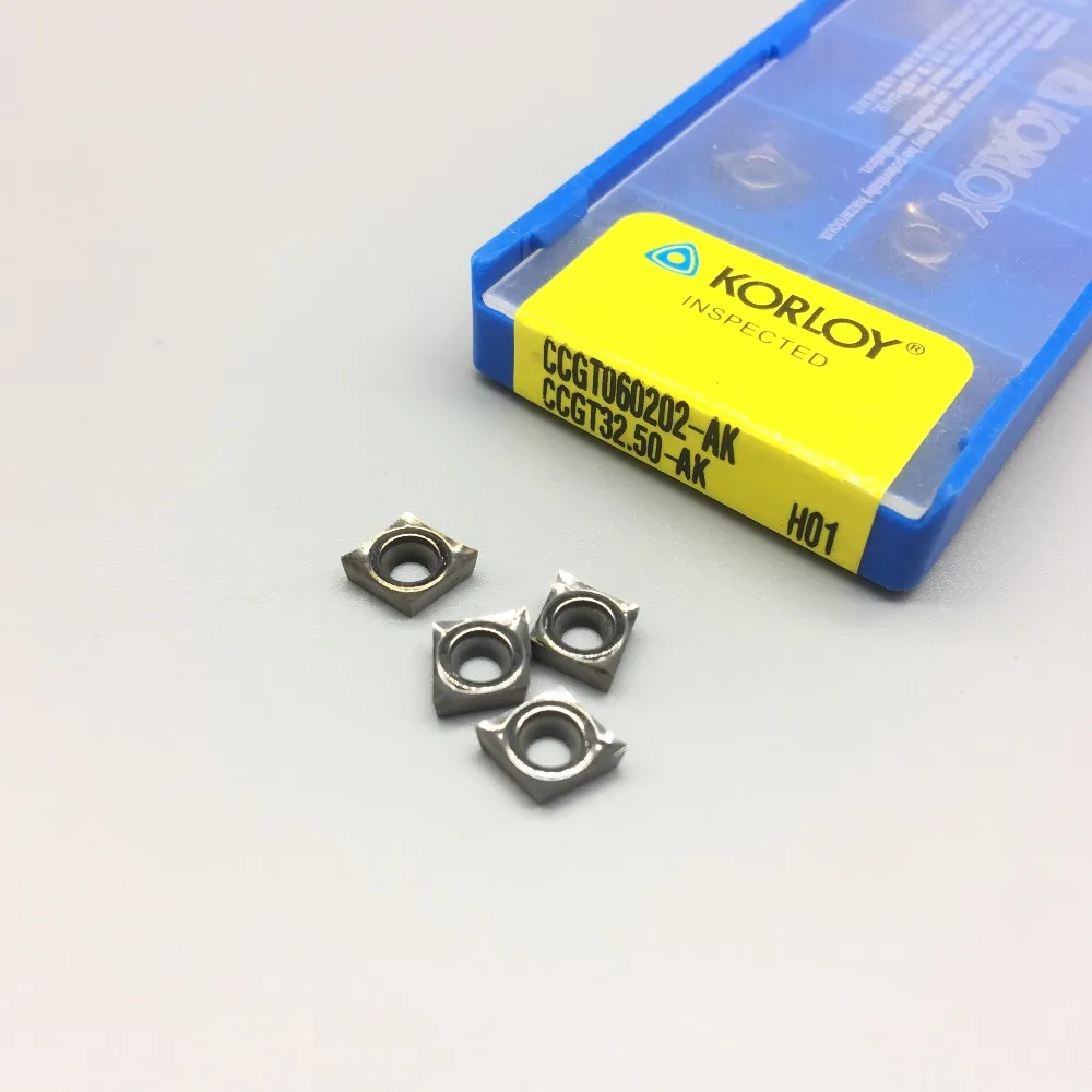 SHR 10pcs CCGT060202 AK H01 CCGT32.50 Aluminum cutter blade Insert ...