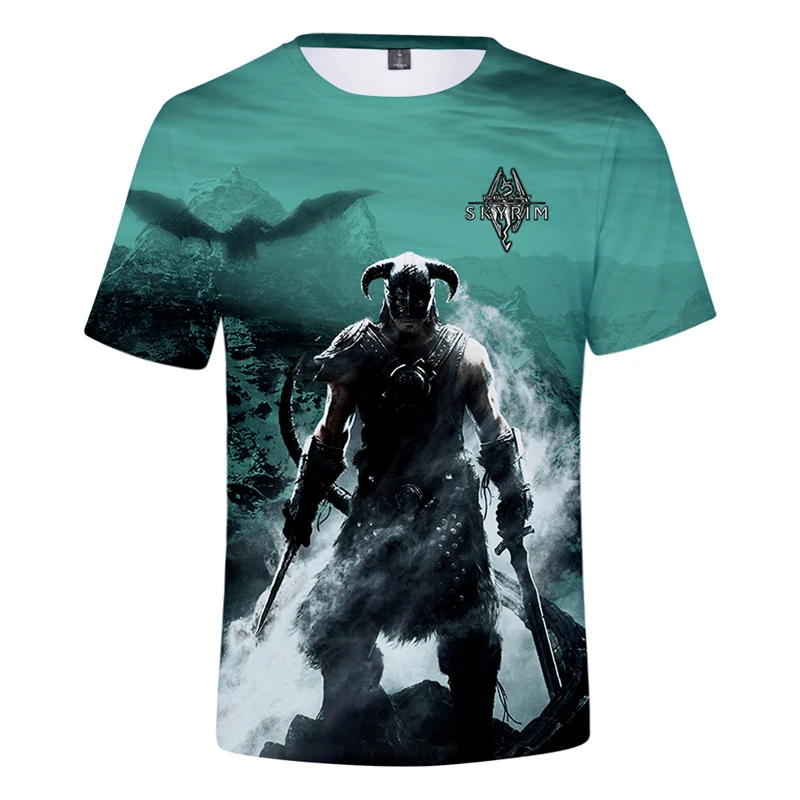Fashion Men Women Game The Elder Scrolls Skyrim 3d T shirts Men Summer ...