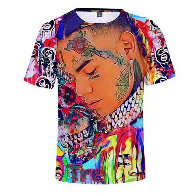 Hip Hop Rapper 69 6ix9ine Tekashi69 3D Printed T-Shirt Women Men Summer ...