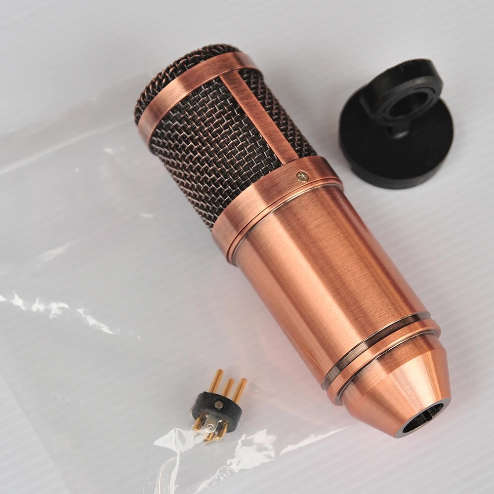 Cangkang-Casing-MIK-Casing-Badan-Mikrofon-DIY-Logam-Cokelat-Abu-abu ...