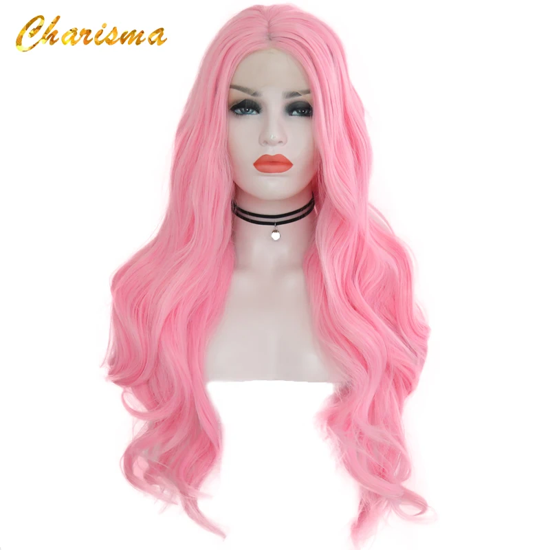 Carisma perucas sintéticas da parte dianteira do laço da onda do corpo ...