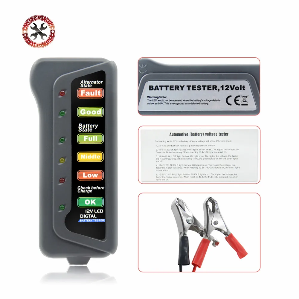 Digital-Battery-Tester-6-LED-Lights-Display-Auto-Car-Diagnostic-Tool ...