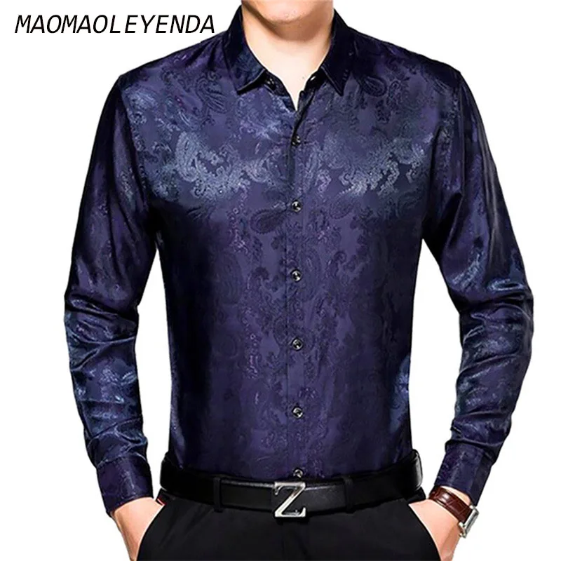Maomaoleyenda mannen echte zijde overhemd hoge kwaliteit bussiness ...