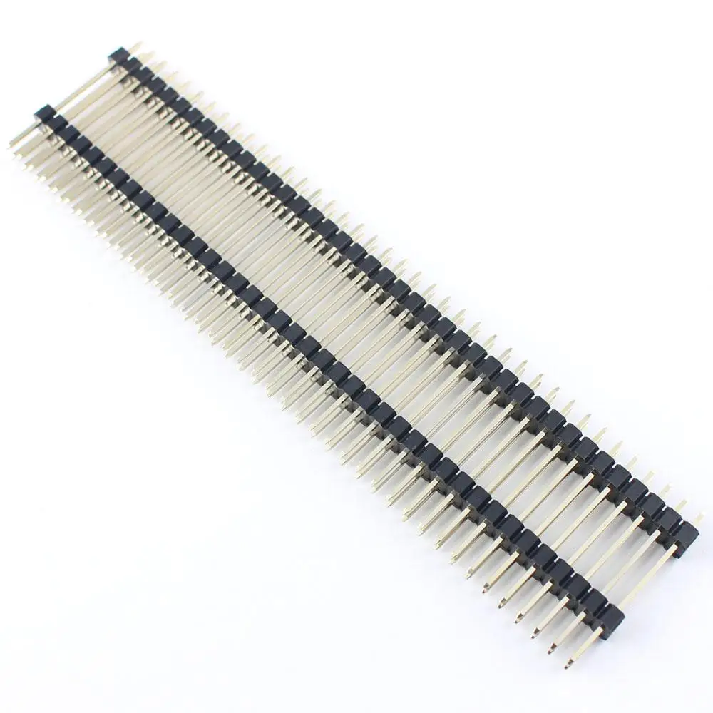 5pcs 2.54mm 2x40 Pin 80pin Male Double Insulator Single Header Strip L ...