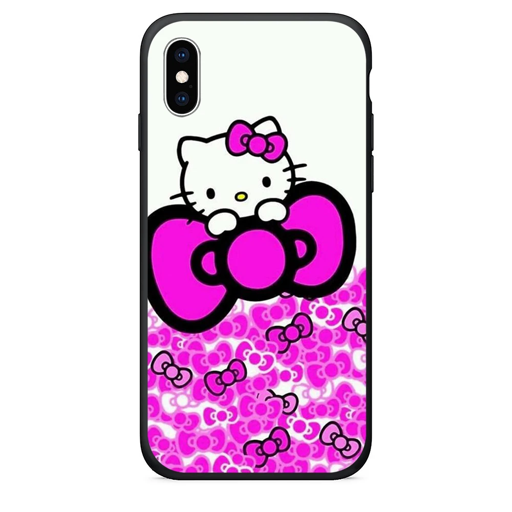 Hello Kitty Silicone Phone Case For iPhone 8 Plus 6 6s se x xr xs max ...
