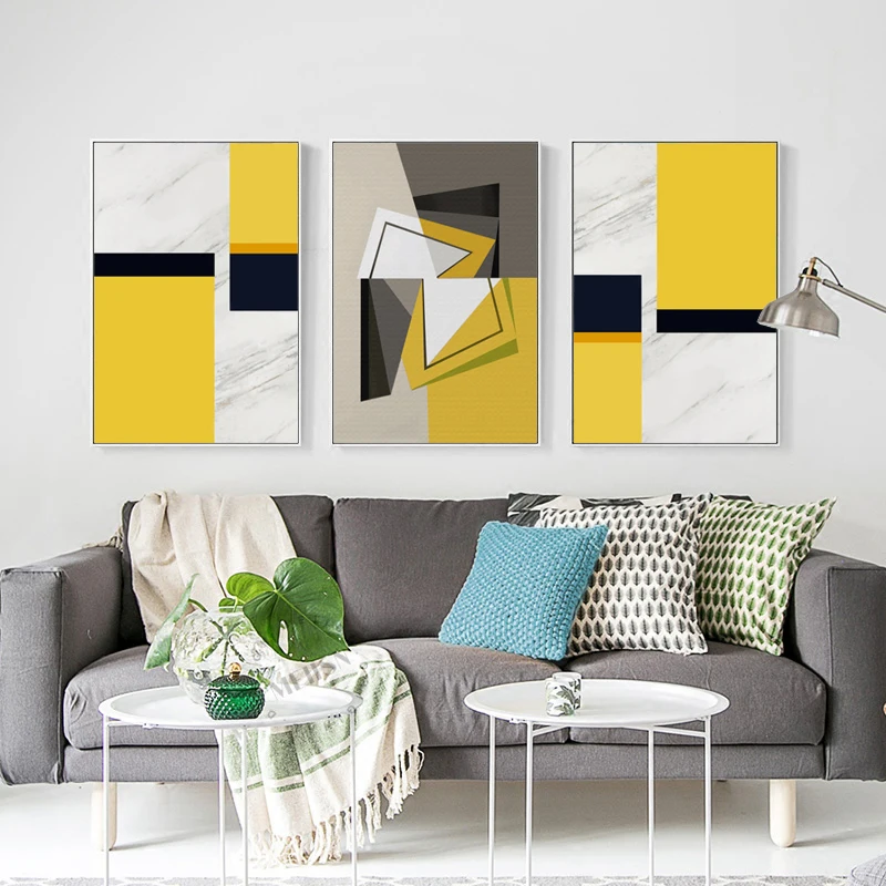 Marble Pattern Geometric Abstract Decoration Canvas Painting Art Print ...