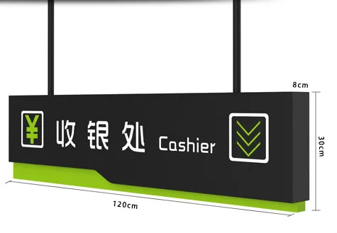 Supermarket Checkout Counter Instructions Signage Board Customized ...