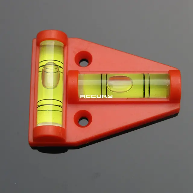 HACCURY Plastic T-type Level Bubble Triangular Red Black Orange Color ...