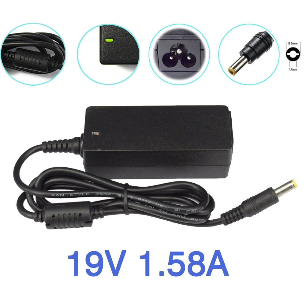 19V 1.58A 30W laptop AC power adapter for DELL Inspiron Mini 9 10 1010 ...