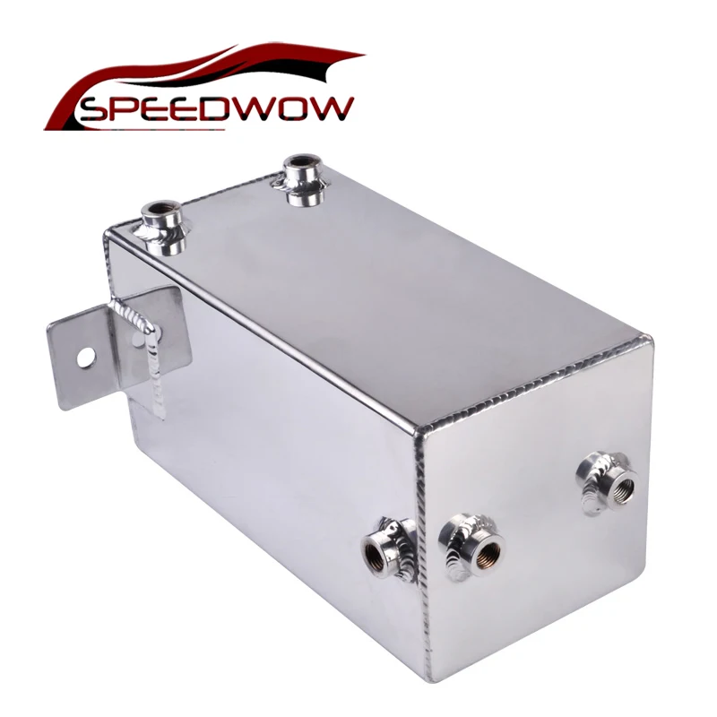 SPEEDWOW Sliver Universal Car Auto Oil Catch Tank Aluminum Motor Racing ...