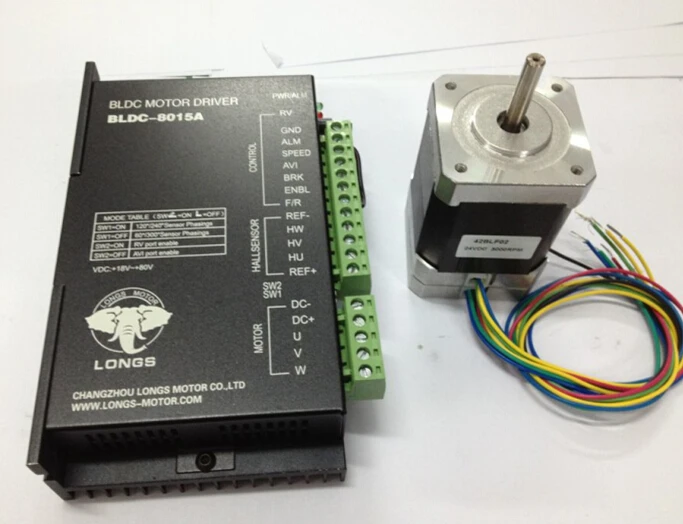 Brushless Dc Motor(42blf02) 52w 24v 4000rpm Bldc Motor & Driver Bldc-8015a Router Milling Laser ...